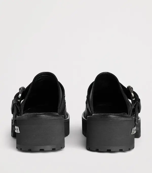 Balenciaga Calfskin Venom Mules - Black