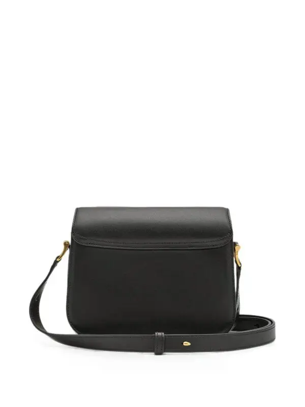 AMI Paris Cowhide Leather Paris Bag - Black