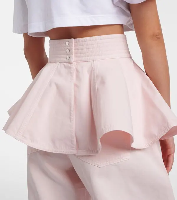 Alaïa Peplum Denim Belt - Pink