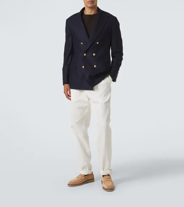 Brunello Cucinelli Suede Penny Loafers