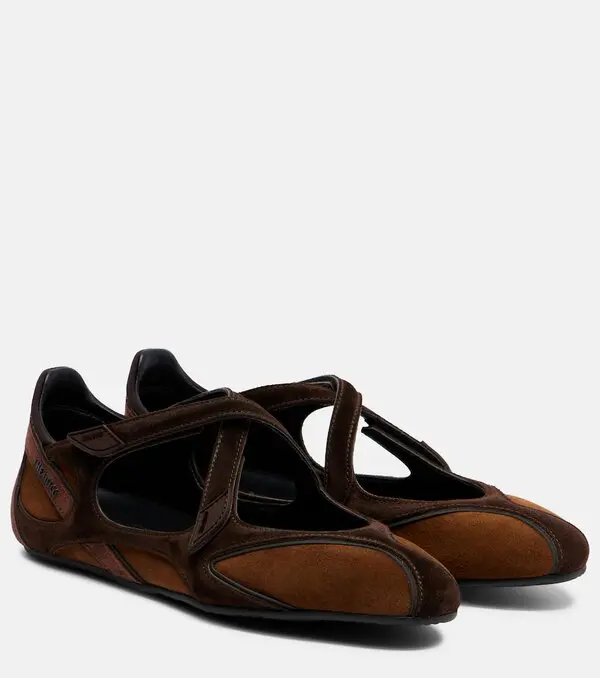 Attico Floor 01 Suede Ballet Flats - Brown