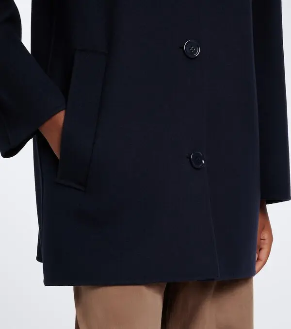Max Mara Scarf-detail Virgin Wool Coat