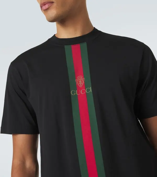 Gucci Web Stripe Cotton Jersey T-shirt