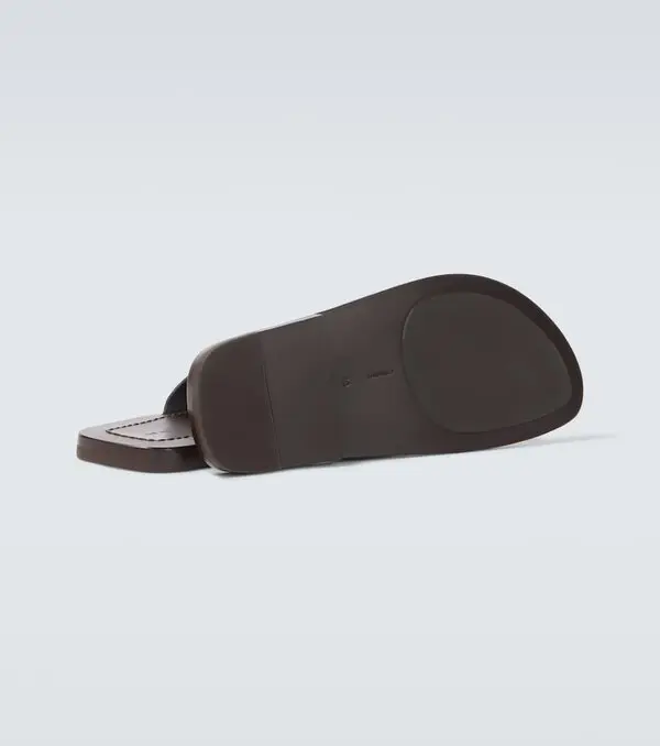 THE ROW Dan Leather Thong Sandals