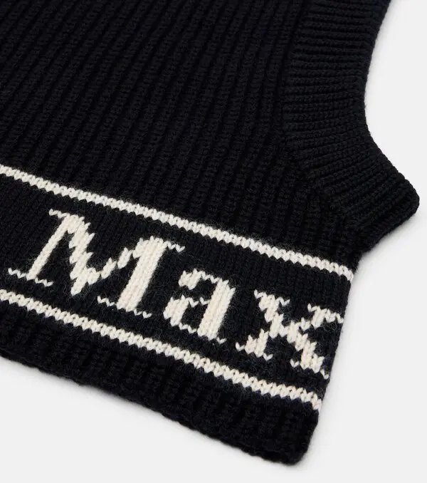 Max Mara Logo Wool Balaclava