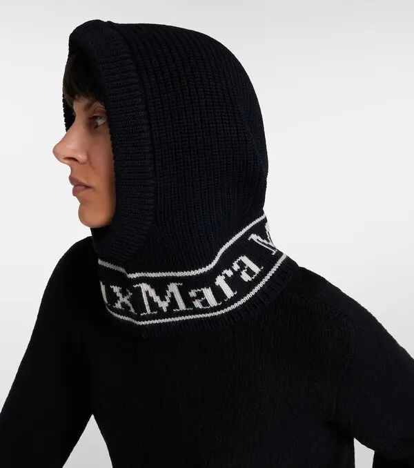 Max Mara Logo Wool Balaclava