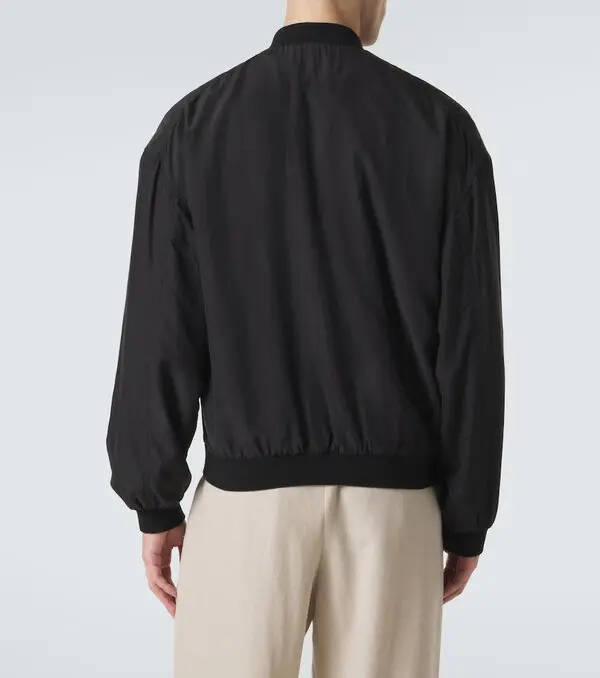 THE ROW Oriel Silk Bomber Jacket