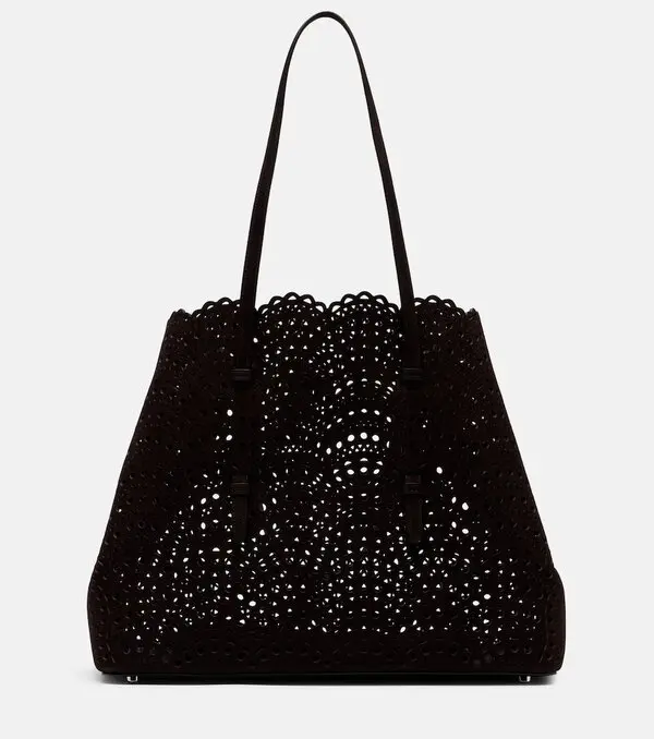 Alaïa Mina 37 Large Leather Tote - Brown