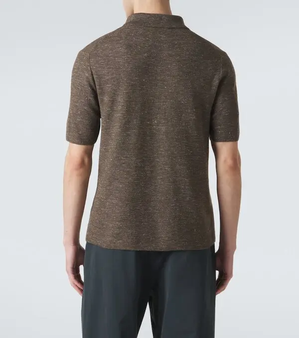 THE ROW Ravi Silk, Cashmere, And Linen Polo Shirt