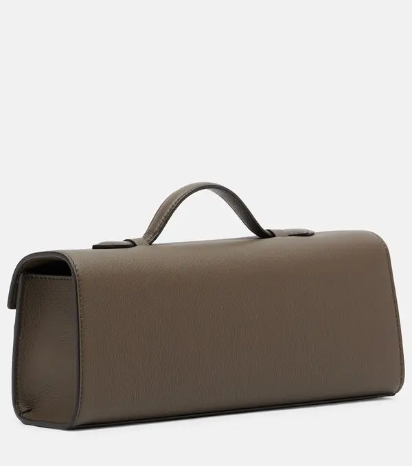 Savette Symmetry Slim Top-handle Bag In Leather - Brown