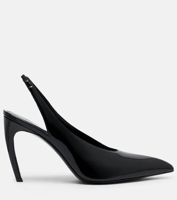 Attico Viper Leather Slingback Pumps