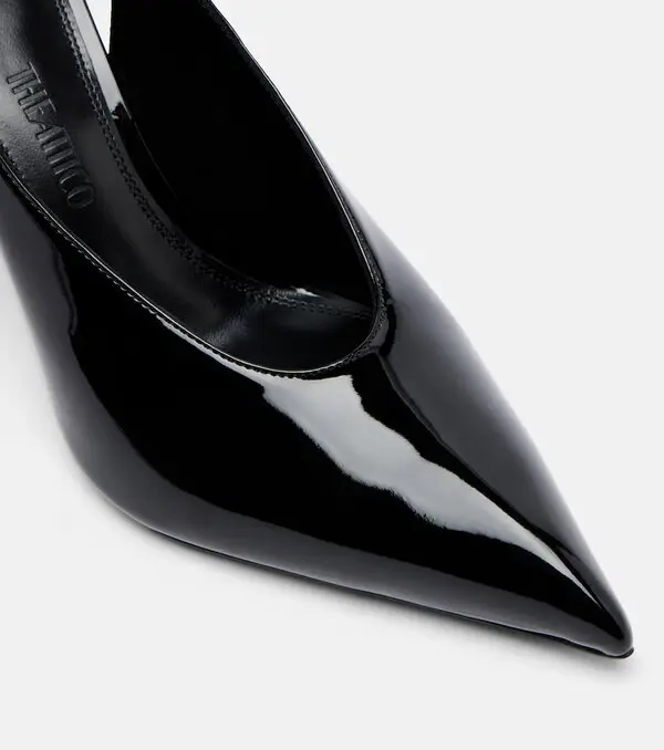 Attico Viper Leather Slingback Pumps