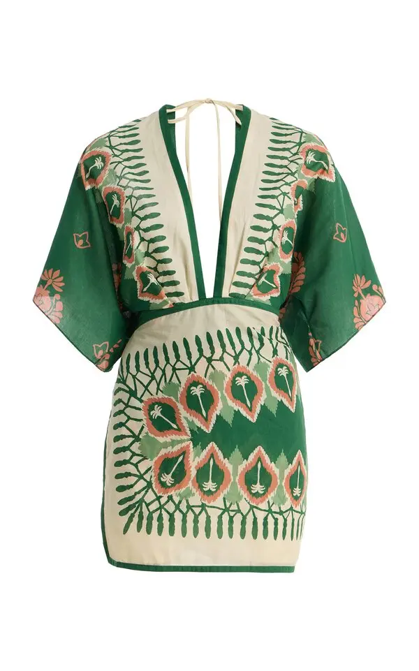 Johanna Ortiz Inundada De Color" Printed Cotton Mini Dress - Multi