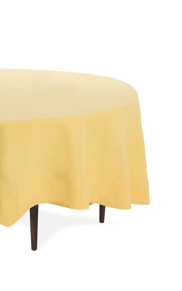MODA DOMUS Round Linen Tablecloth - Yellow
