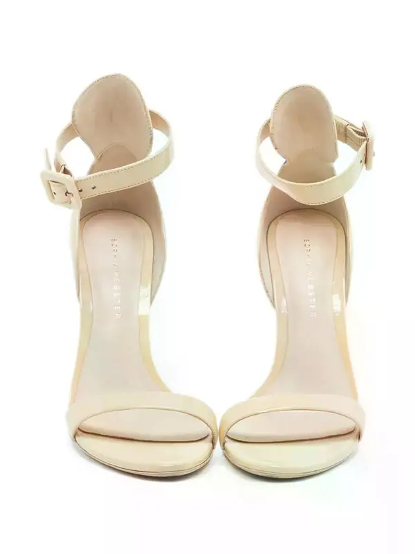 SOPHIA WEBSTER Patent Leather Ankle Strap Stiletto Sandals