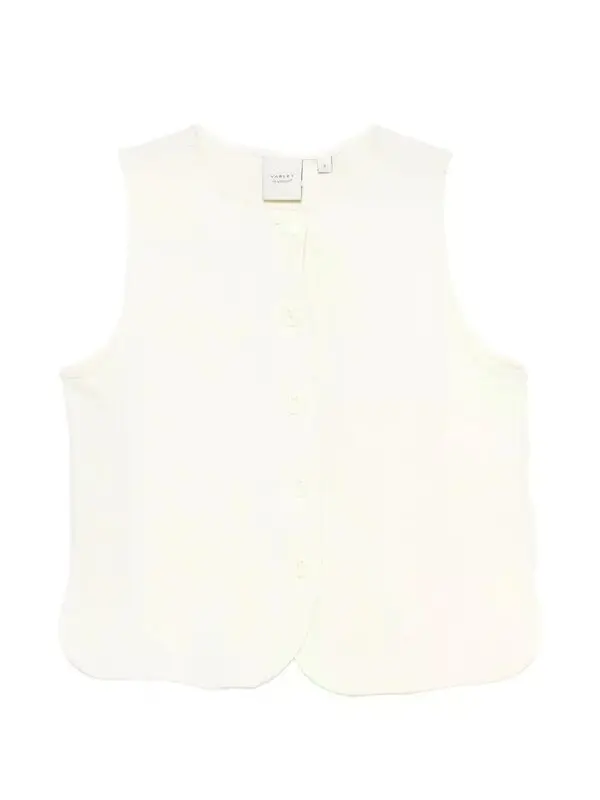 Varley Josie Button-front Vest - Neutrals