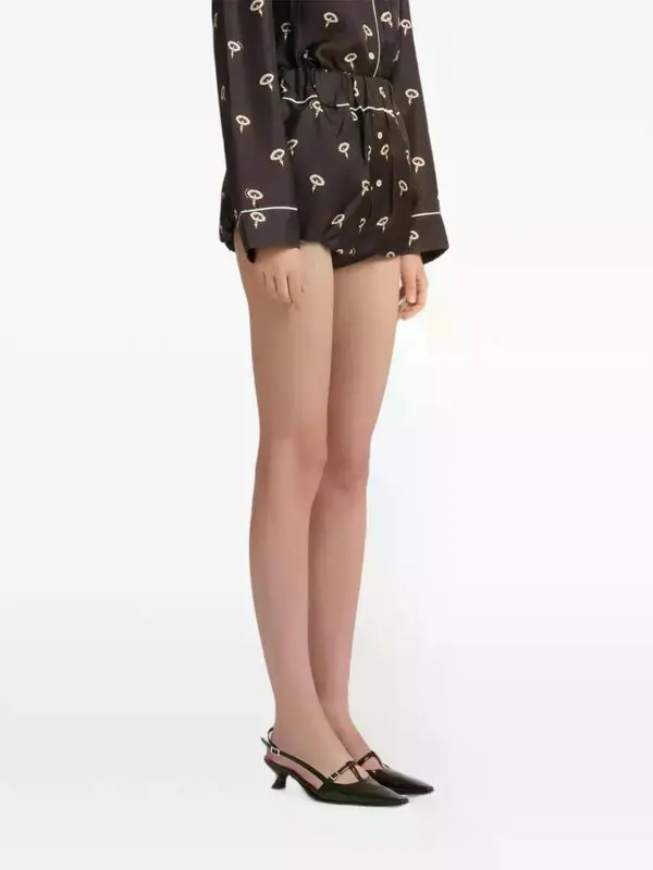 Marni Silk Twill Bloomers With Floral Print