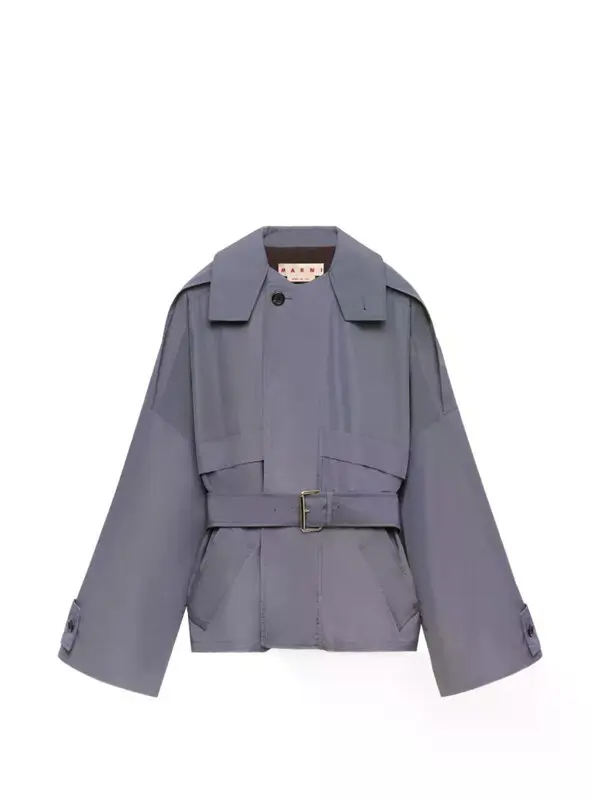 Marni Grey Nylon Blouson With Belt