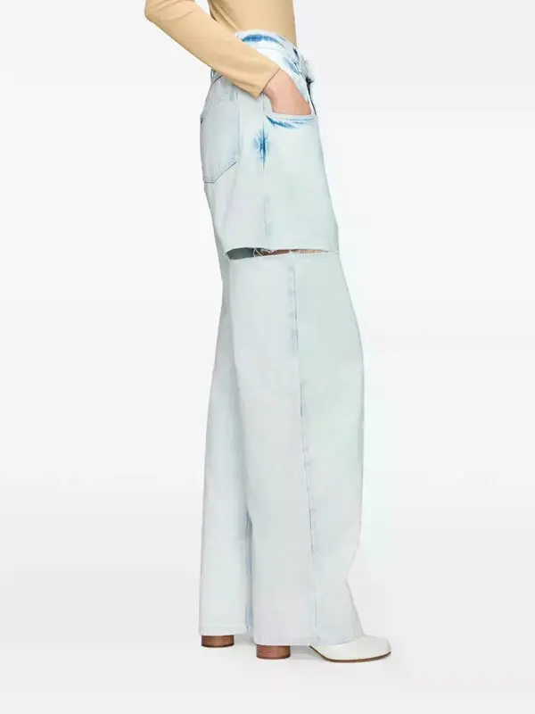 MAISON MARGIELA Slashed Barrel-leg Jeans