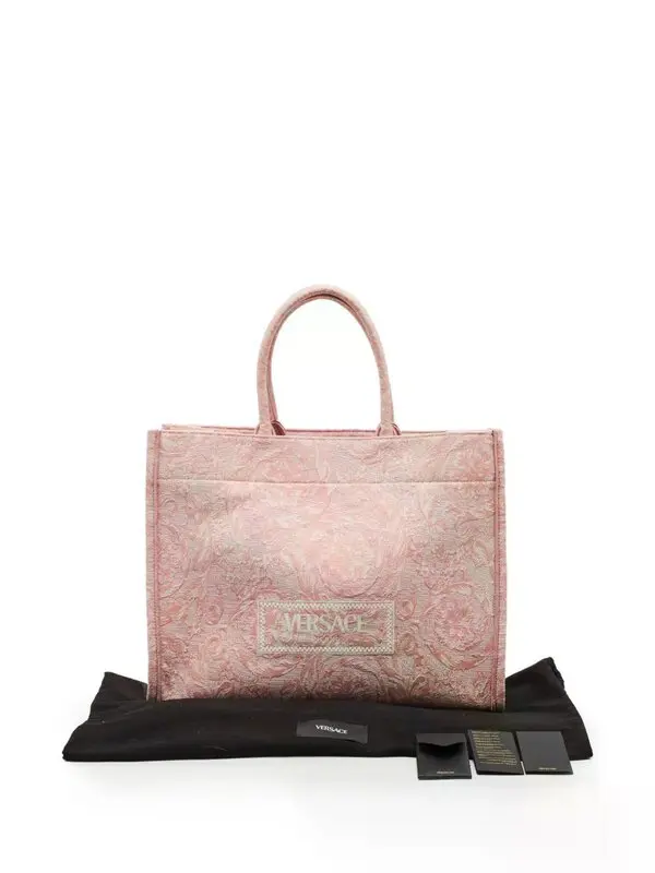 Versace Athena Barocco Jacquard Tote Bag - Pink