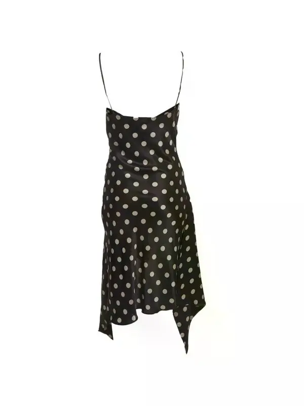NICHOLAS Polka Dot Asymmetrical Hem Dress