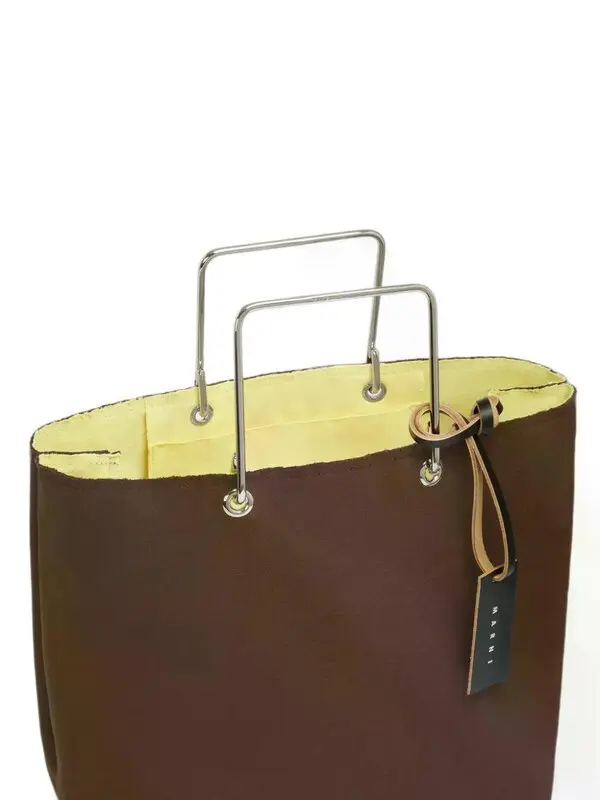 Marni Canvas Shopper With Metal Handles