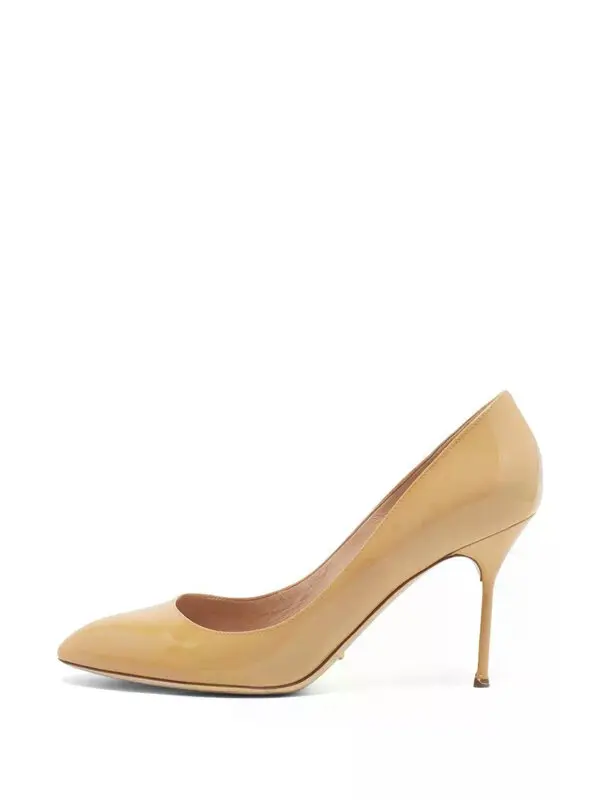 SERGIO ROSSI Patent Leather Pointed-toe Stiletto Heel Pumps