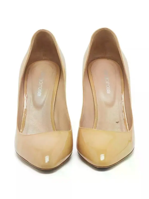 SERGIO ROSSI Patent Leather Pointed-toe Stiletto Heel Pumps