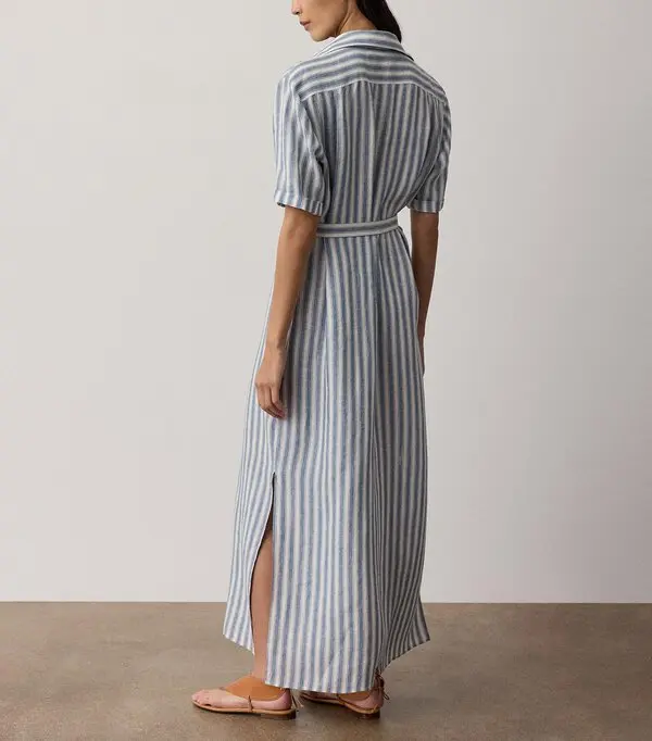 Ralph Lauren Carol Striped Linen Shirt Dress