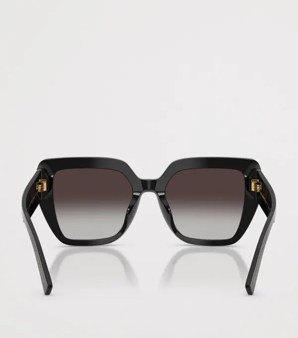 Dolce & Gabbana Square Cat-eye Sunglasses With Golden Heart Embellishment
