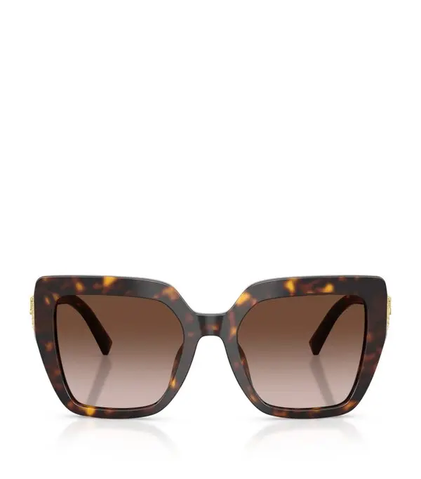 Dolce & Gabbana Tortoiseshell Square Cat-eye Sunglasses - Brown