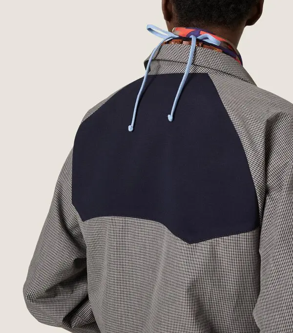 Miu Miu Cotton Gingham Check Jacket With Punto Stoffa Yoke