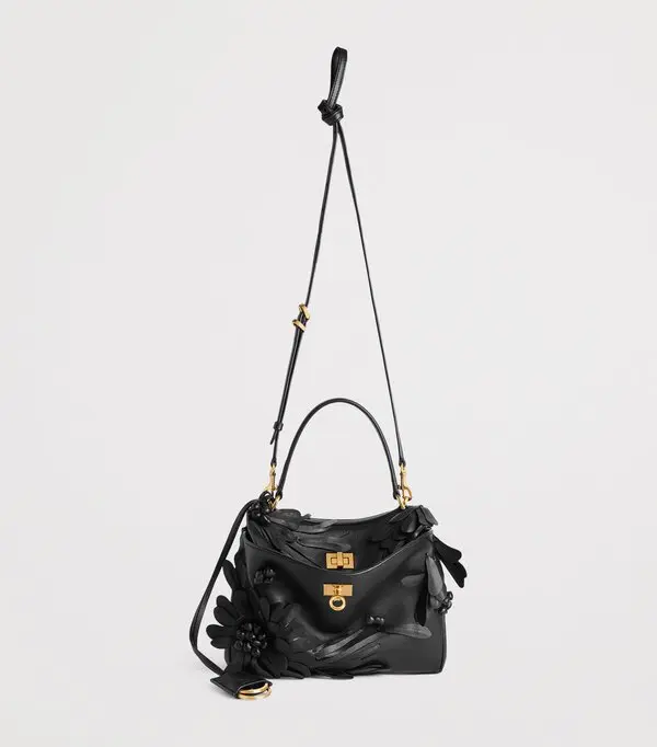Balenciaga Mini Leather Floral Rodeo Top-handle Bag