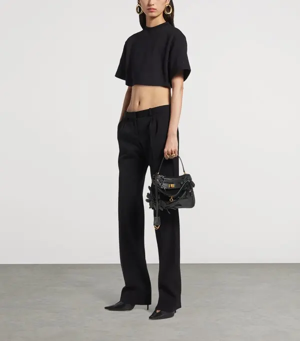 Balenciaga Mini Leather Floral Rodeo Top-handle Bag