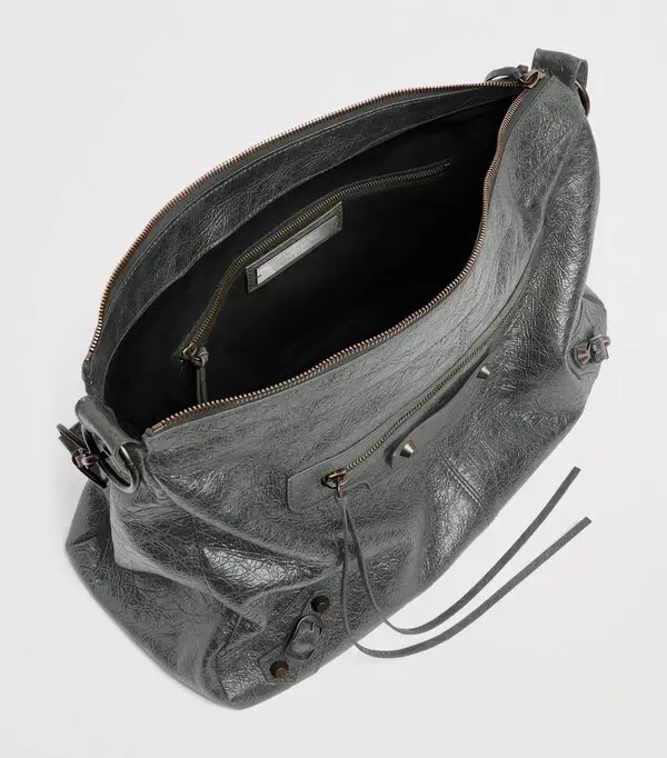 Balenciaga Lambskin Le City Moto Shoulder Bag