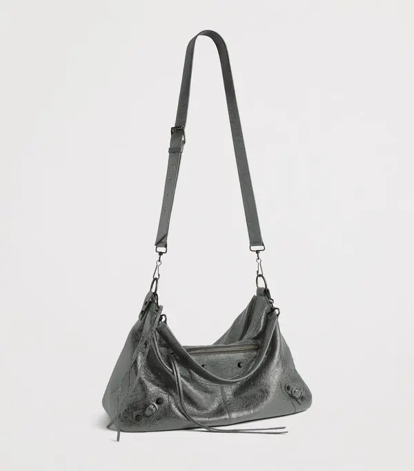 Balenciaga Lambskin Le City Moto Shoulder Bag