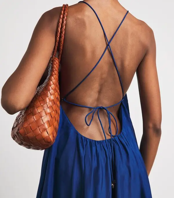 Zimmermann Silk Halterneck Aster Maxi Dress - Navy