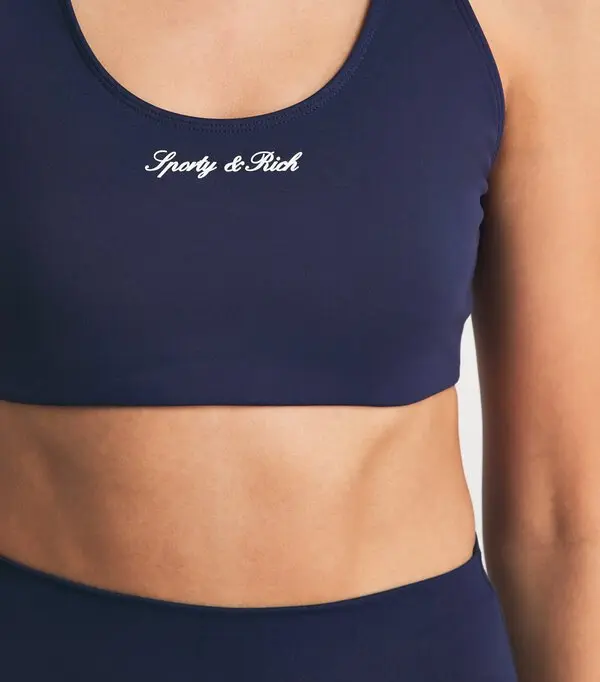 Sporty & Rich Signature Sports Bra - Navy
