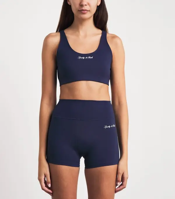 Sporty & Rich Signature Sports Bra - Navy