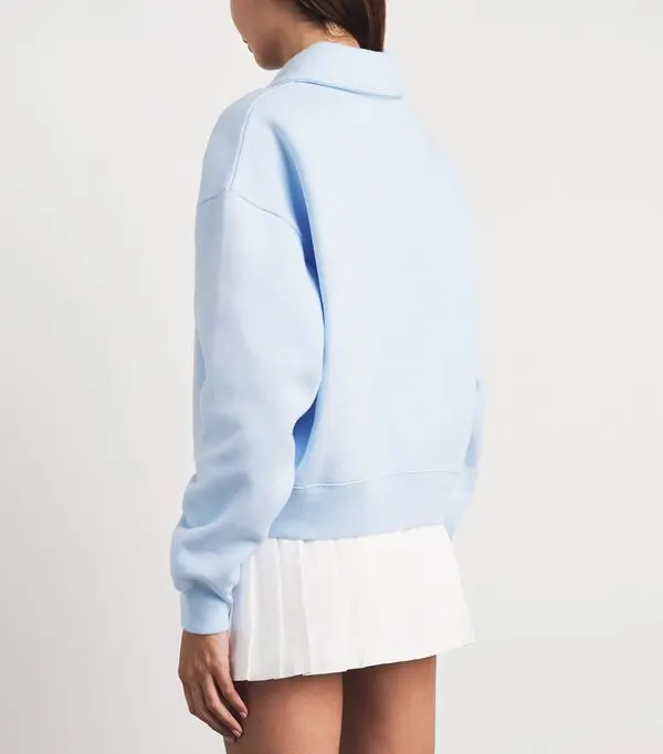 SPORTY & RICH Serif Polo Sweatshirt