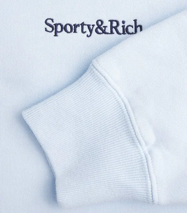 SPORTY & RICH Serif Polo Sweatshirt