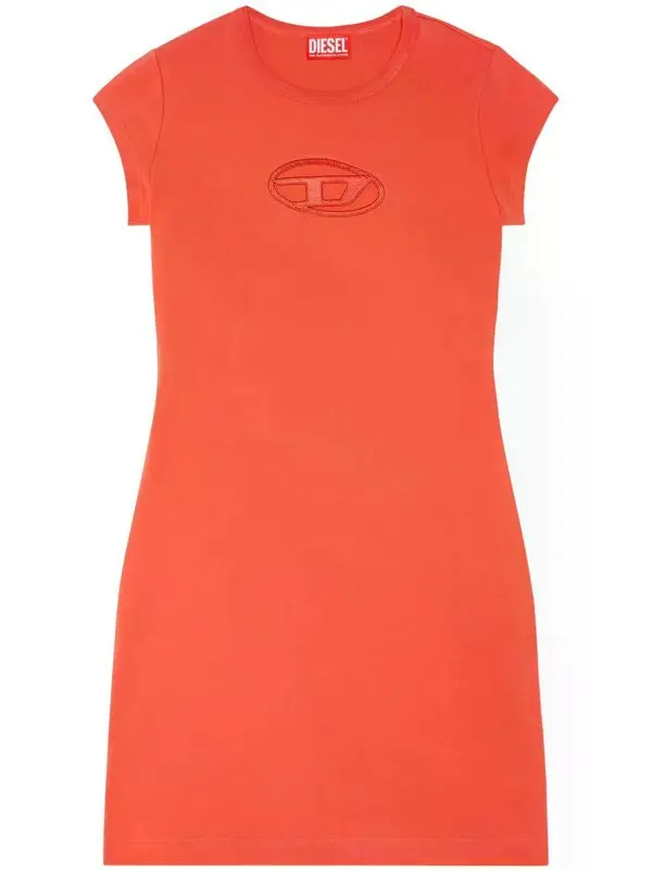 DIESEL® D-angiel Cut-out T-shirt Mini Dress - Orange