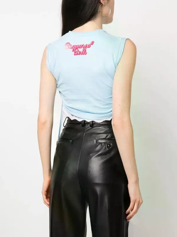 Dsquared2 Cropped T-shirt With Logo Print