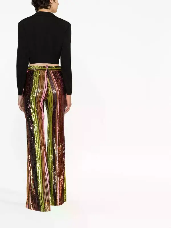 Dsquared2 Striped Sequin Flared Trousers