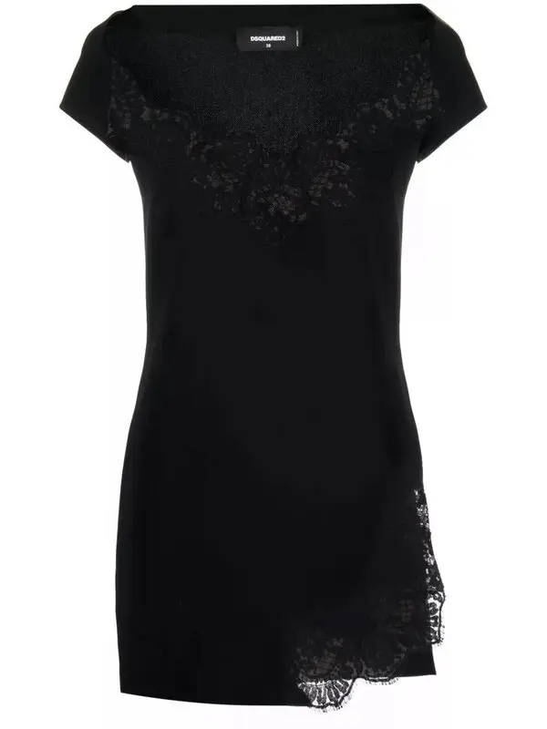 Dsquared2 Floral Lace Detail Mini Dress