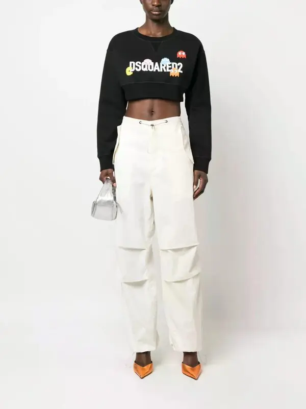 Dsquared2 Logo-print Cropped Sweartshirt