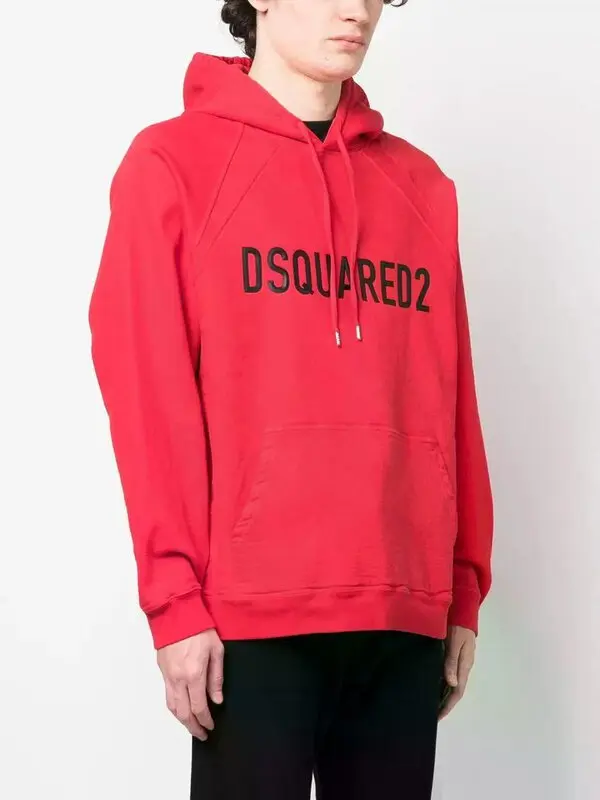 Dsquared2 Raised Logo Drawstring Hoodie