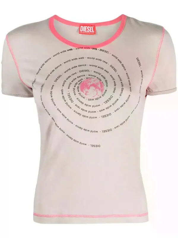 DIESEL® T-uncutie Stretch-cotton T-shirt - Grey