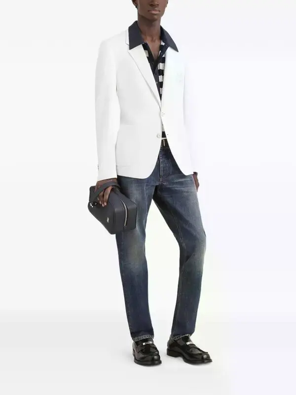 Dolce & Gabbana Dark Cotton Denim Trousers