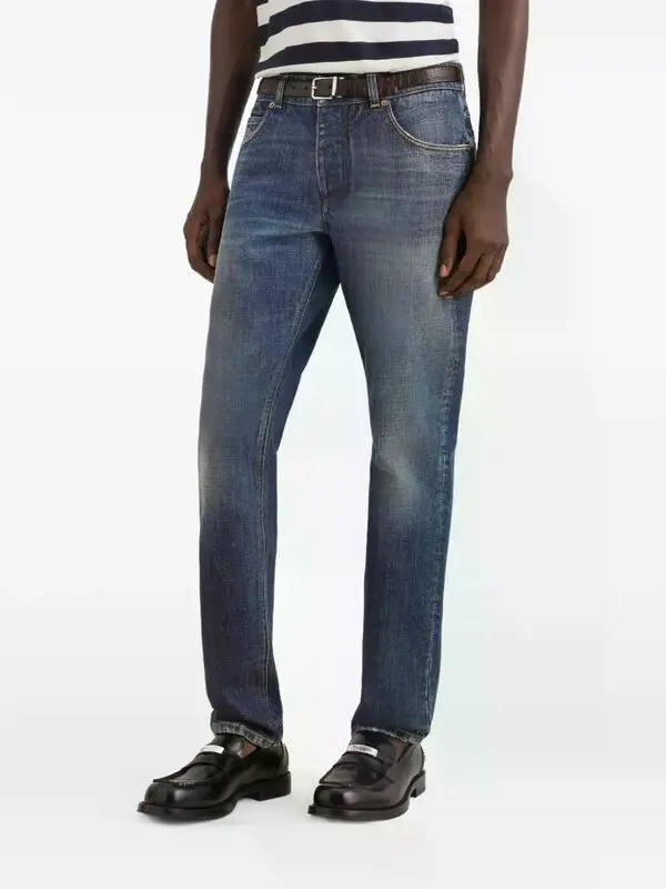 Dolce & Gabbana Dark Cotton Denim Trousers